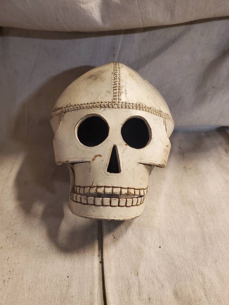 Vintage Leather Skull Head Figure Voodoo - Etsy