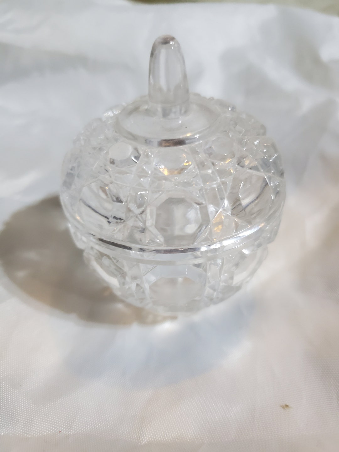 Vintage Crystal Tinker Sugar Bowl With Lid - Etsy
