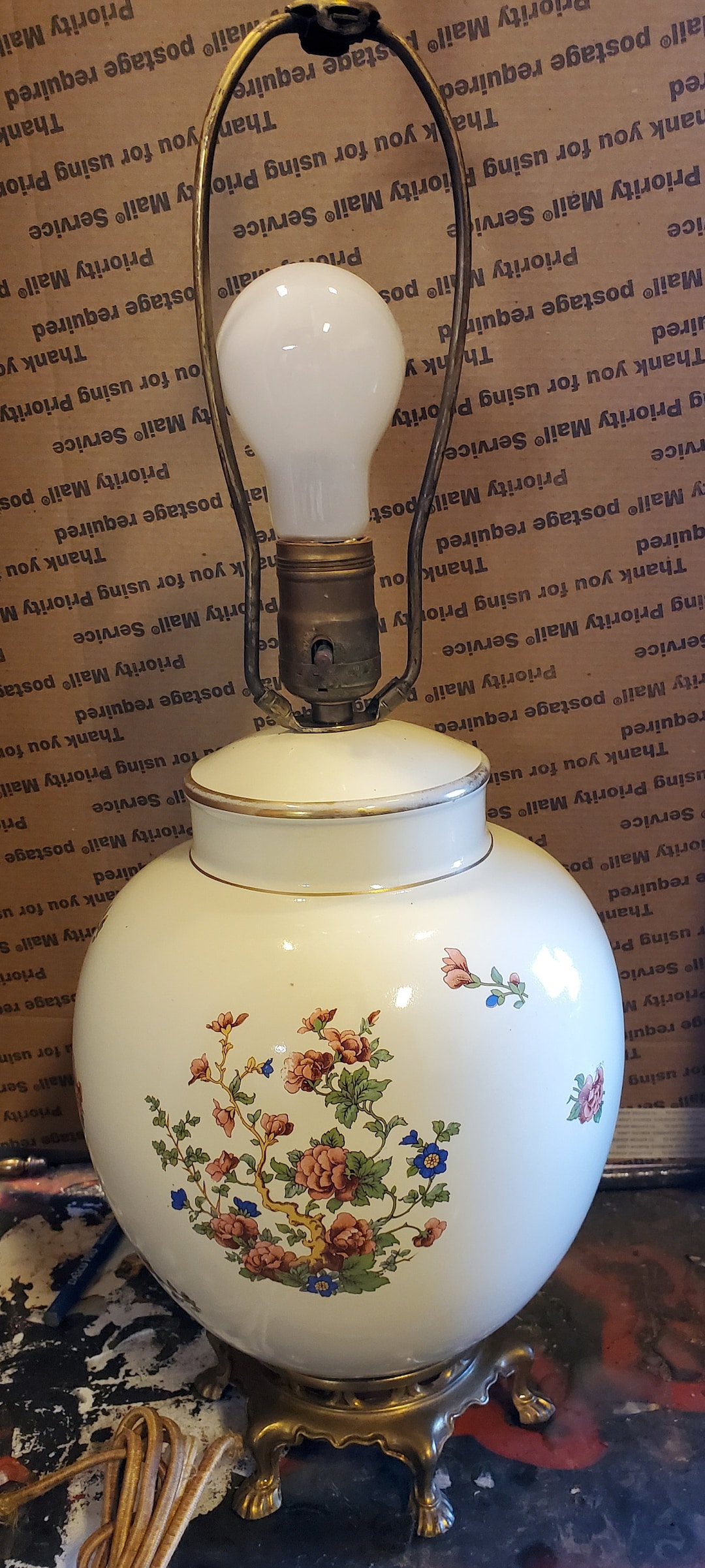 Vintage MCM Table Lamp - Etsy