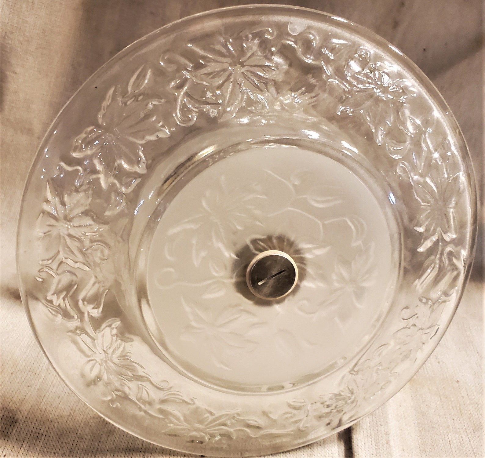 Vintage Crystal 2 Tier Princess House Serving Tray Etched and - Etsy