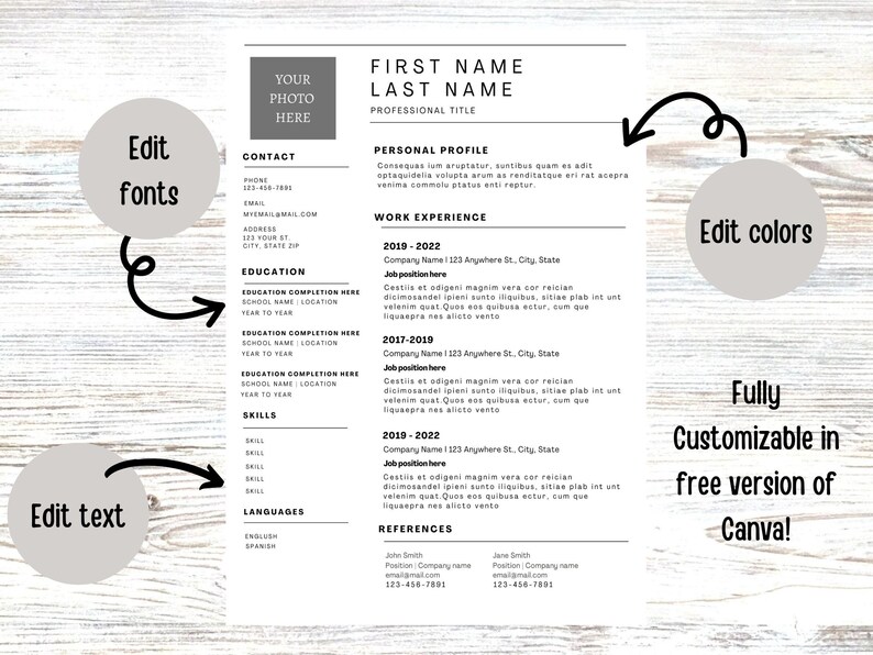 Easy to Use Resume Template | Simple Resume | Modern Resume Form ...