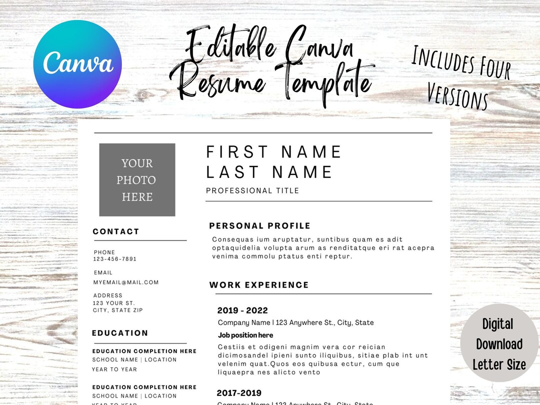 Easy to Use Resume Template | Simple Resume | Modern Resume Form ...