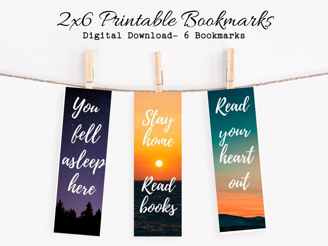 Printable Nature Themed Bookmarks - Digital Download Bookmarks ...