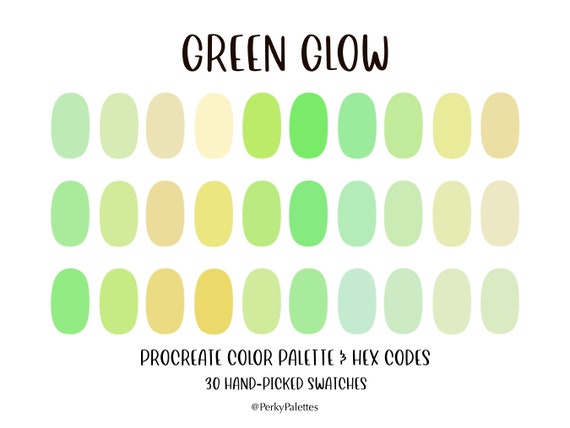Procreate Color Palette Hex Codes Color Swatches Instant Etsy