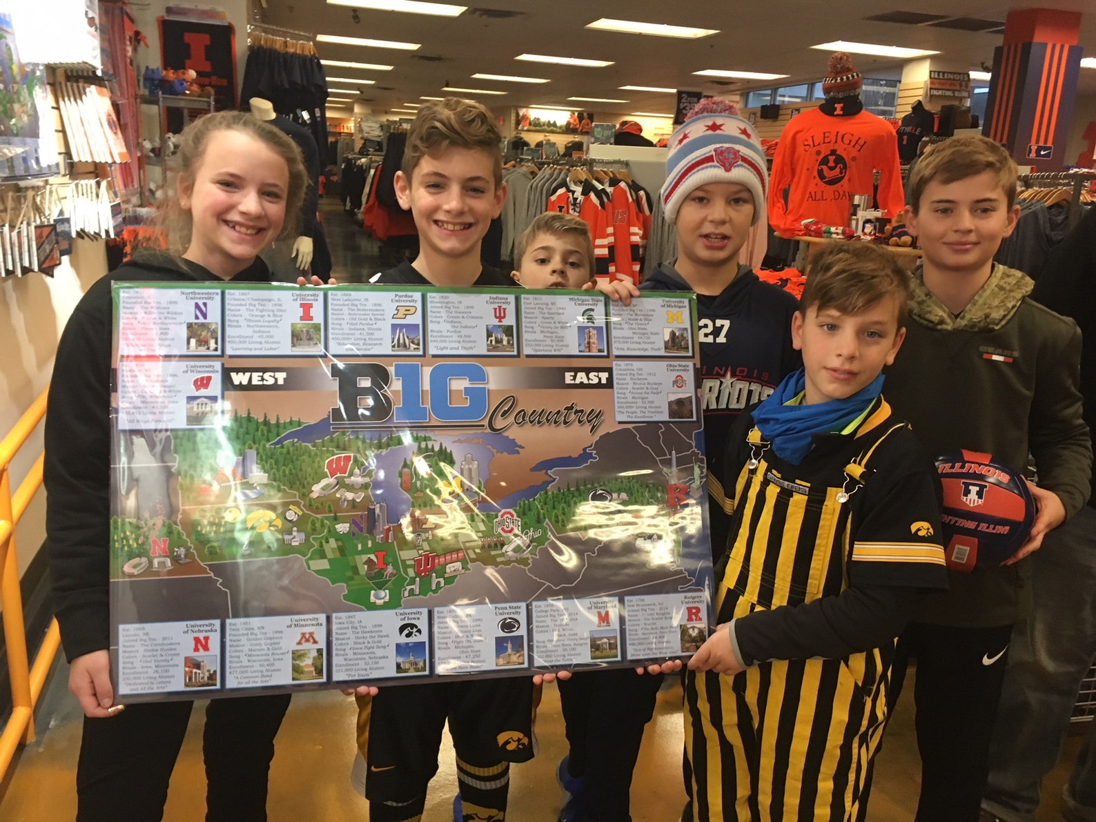 Big Ten Conference Traditional Map/poster (B1G Size = 24" X 36 ...