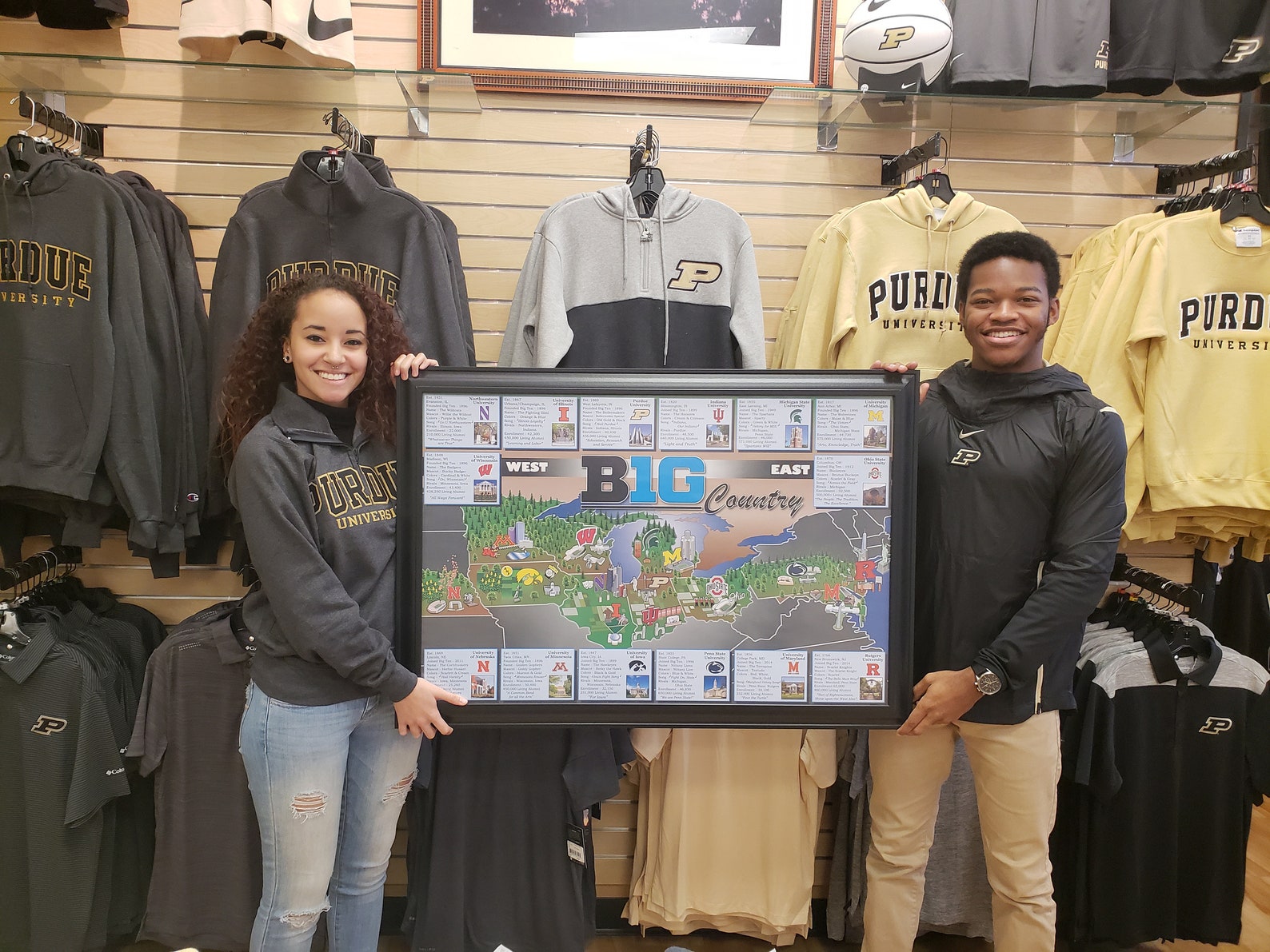 Big Ten Conference Traditional Map/poster (B1G Size = 24" X 36 ...