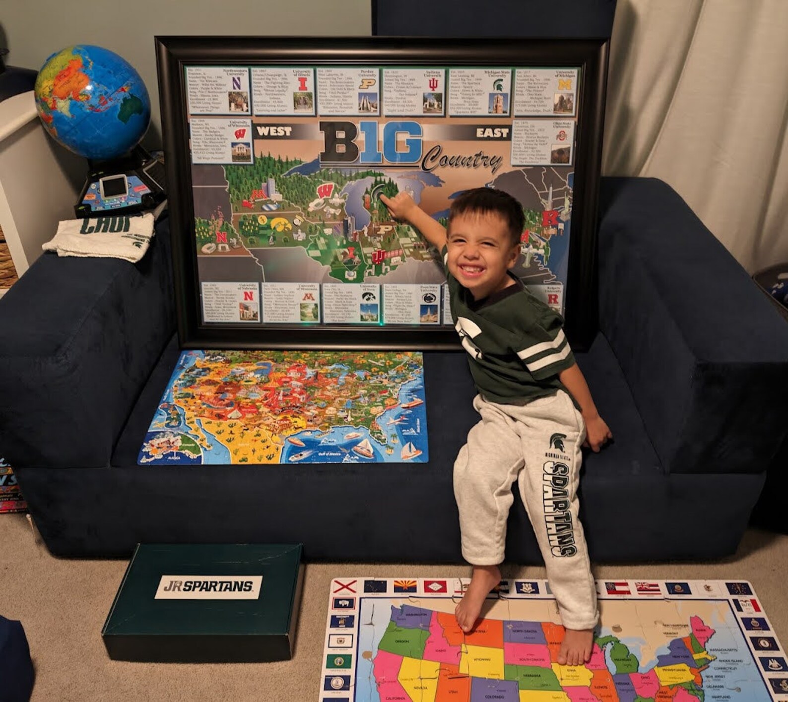 Big Ten Conference Traditional Map/poster (B1G Size = 24" X 36 ...