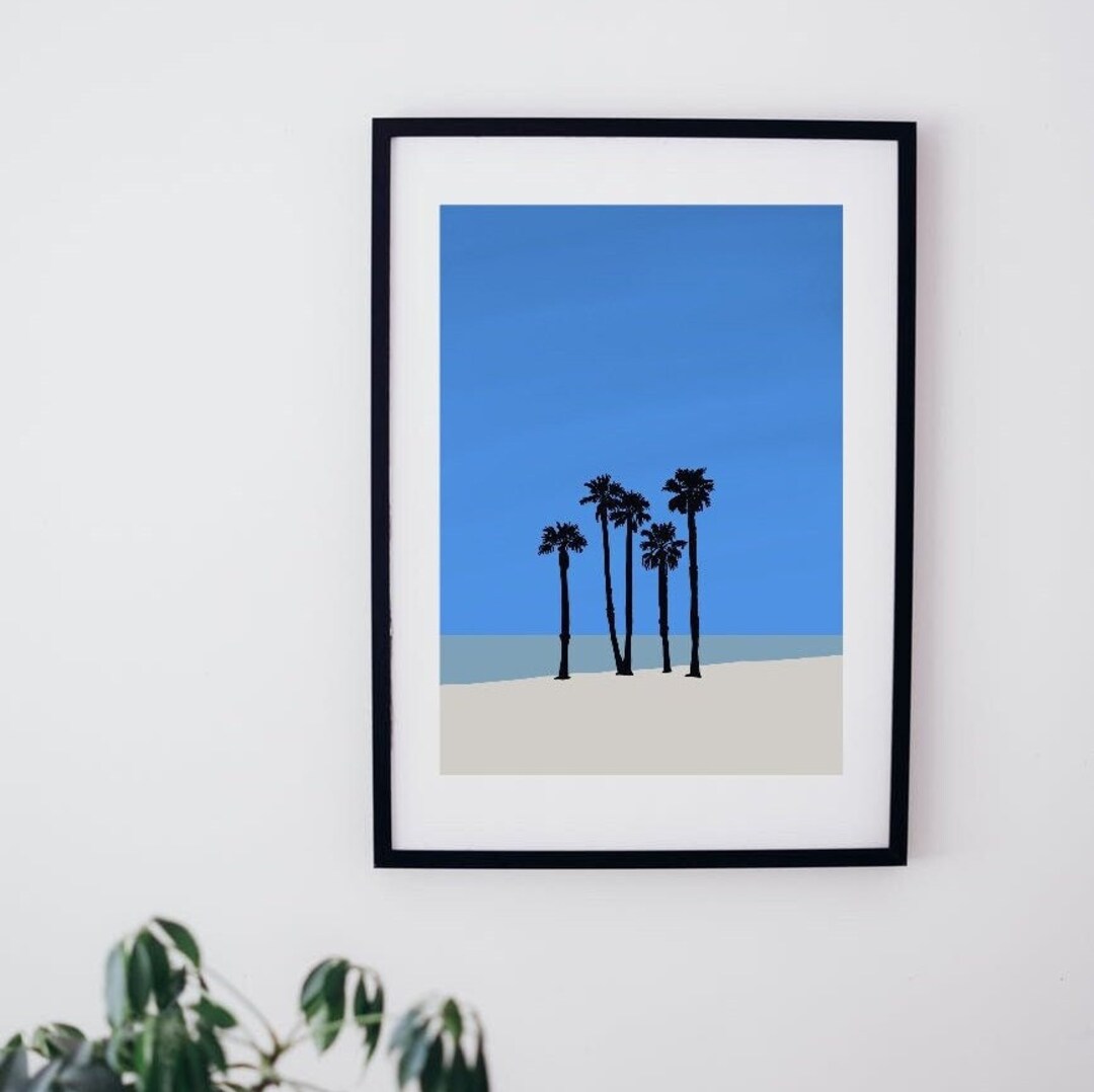Palm Tree Beach Poster - Etsy