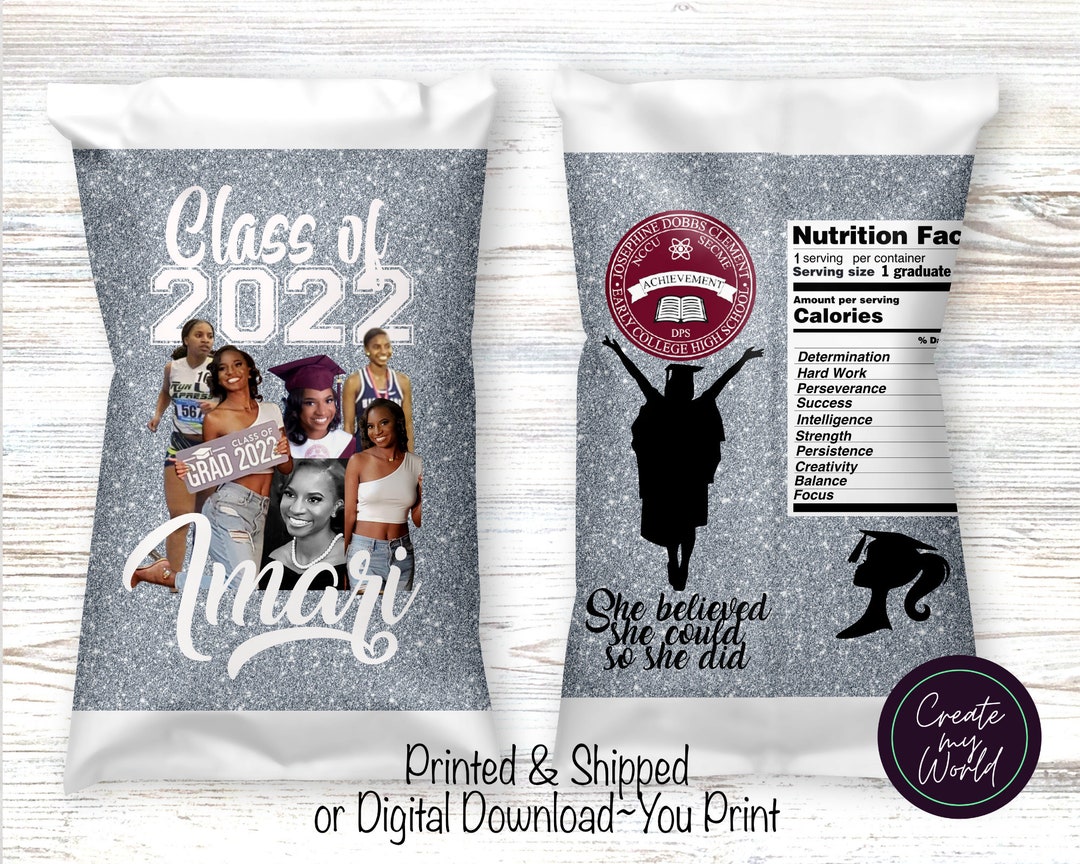 Custom Graduation Chip Bag- Digital File Only - Etsy