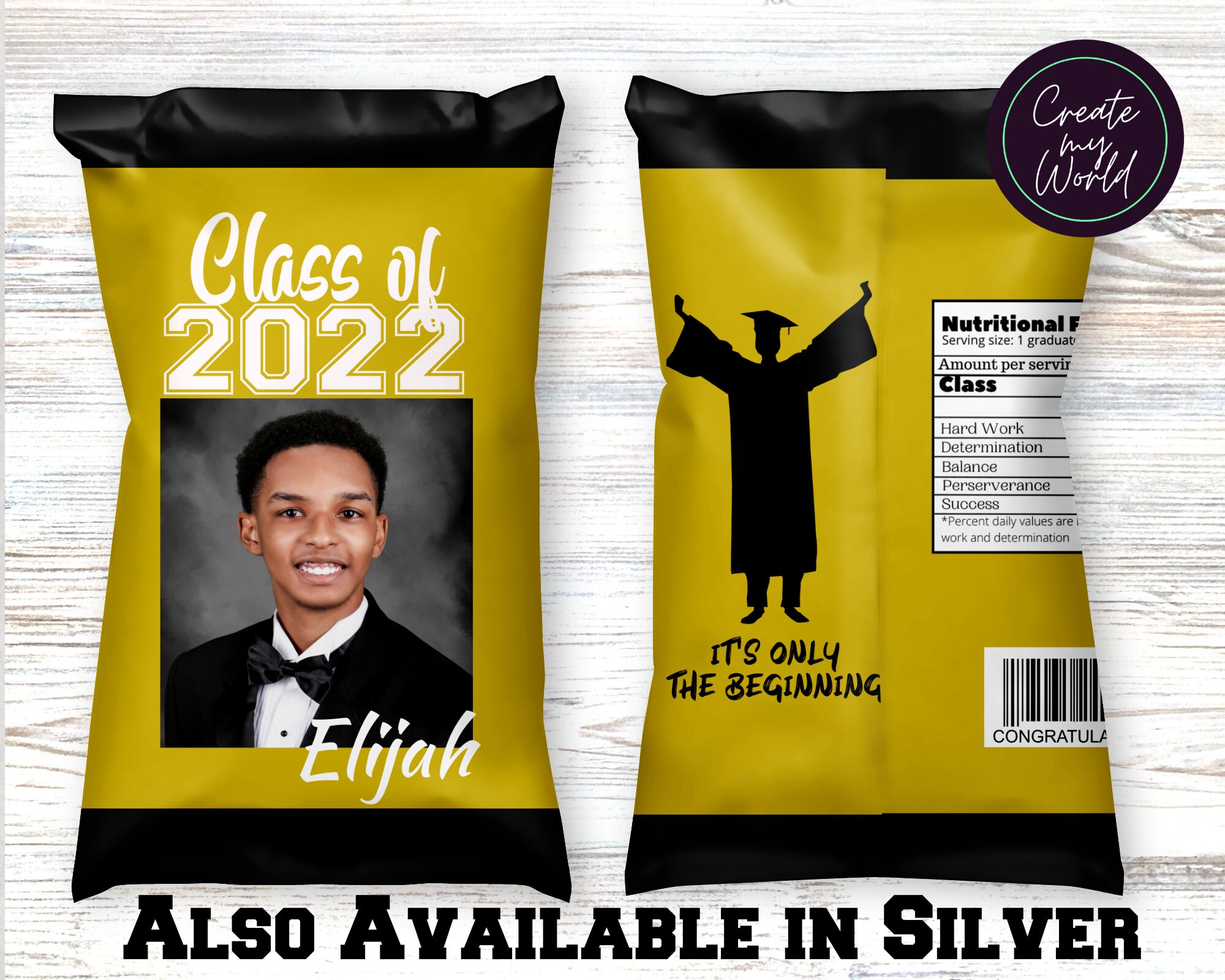 Personalized Graduation Chip Bag-digital File or Print & Shipped - Etsy