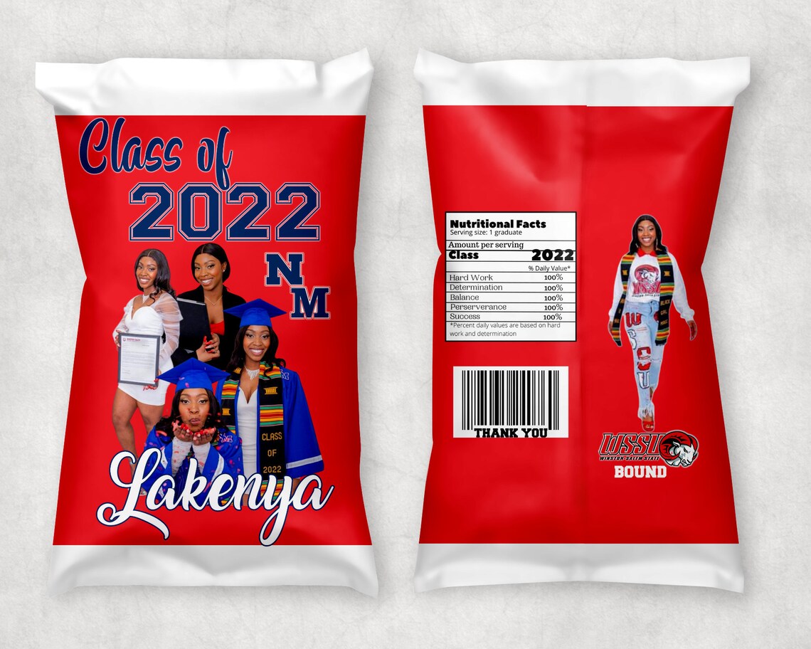 Custom Graduation Chip Bag- Printed & Shipped - Etsy