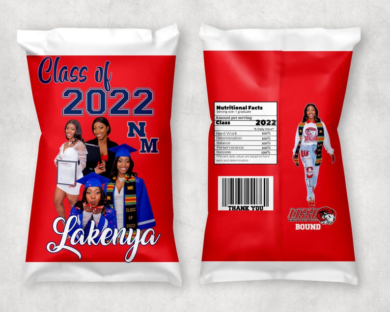 Custom Graduation Chip Bag- Digital File Only - Etsy