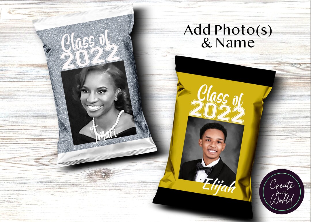 Personalized Graduation Chip Bag-digital File or Print & Shipped - Etsy