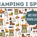 Camping I Spy Printable Game - Etsy
