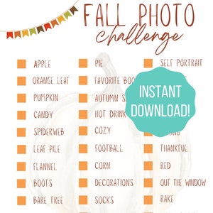 Fall Photo Challenge Printable - Etsy