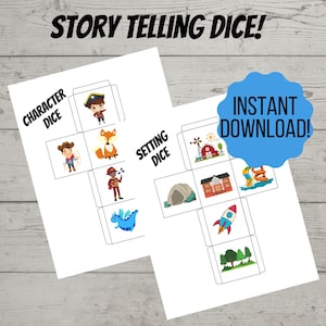 Story Telling Dice / Character & Setting Dice - Etsy
