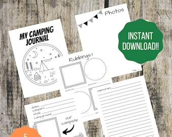 Printable Camping Theme Blank Draw and Write Pages, Homeschool Template ...
