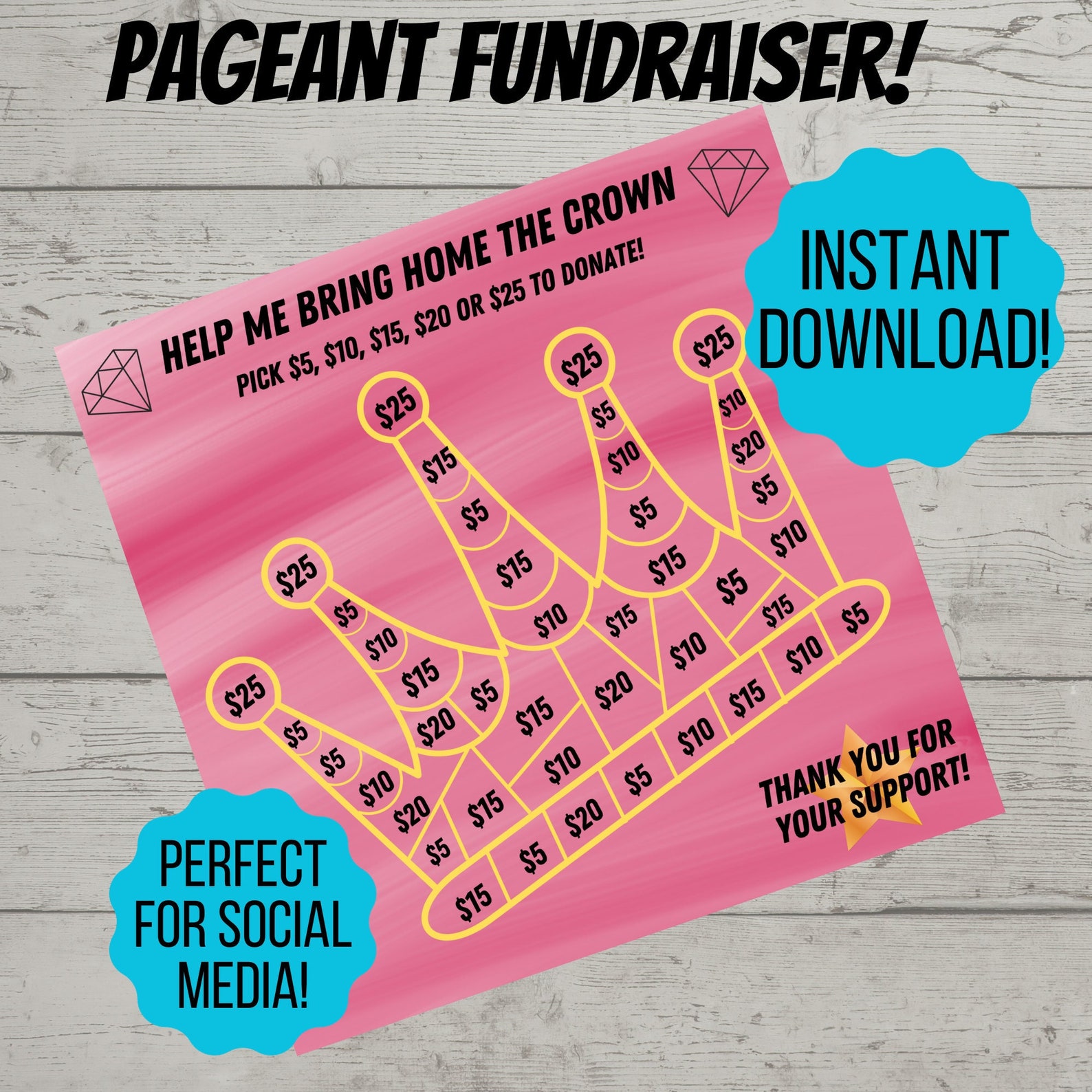 Pageant Fundraiser | Facebook Fundraiser | Easy Fundraiser | Social ...