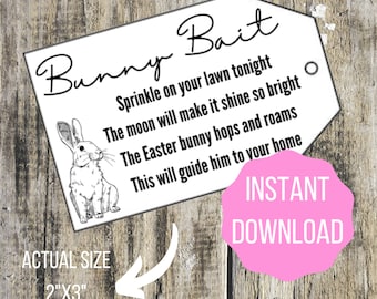 Easter Bunny Bait Printable Bag Topper, Easter Bunny Bait, Easter Treat ...