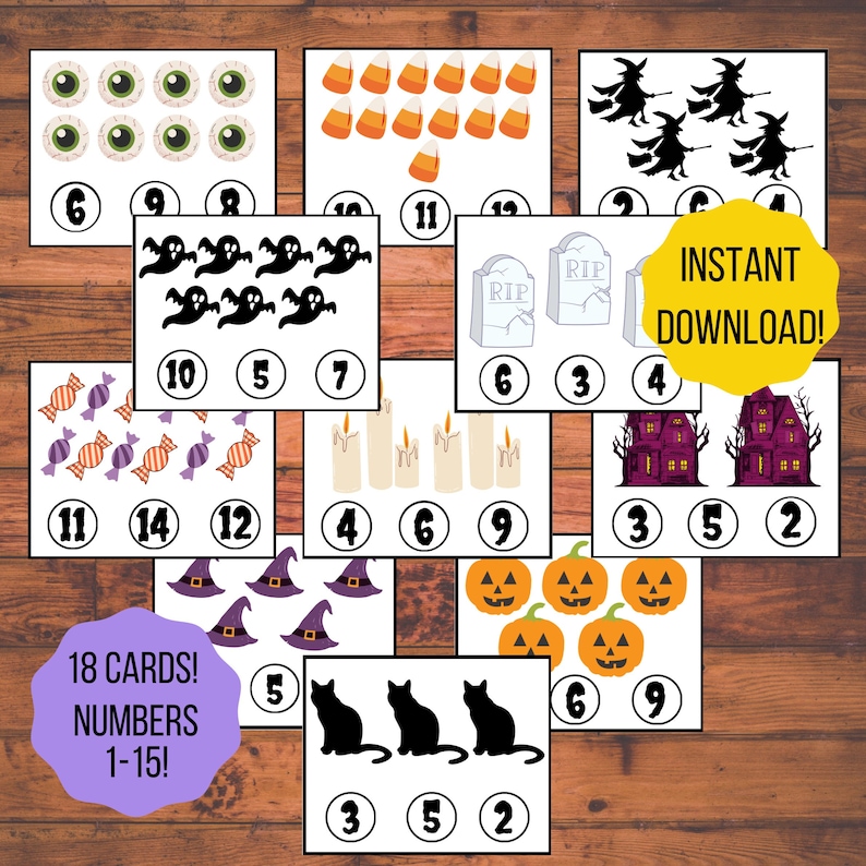Halloween Math Activity / Halloween Counting / Preschool Math - Etsy