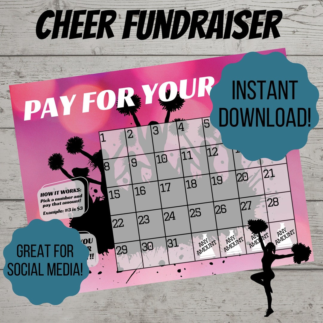 Cheerleading Fundraiser | Cheer Fundraiser | Easy Calendar Fundraiser ...