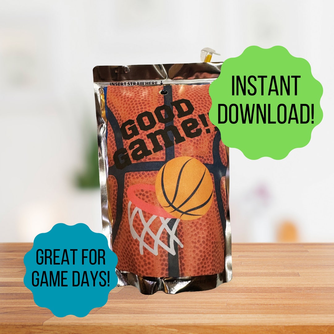 Basketball Game Day Snack Label | Basketball Drink Label | Basketball ...