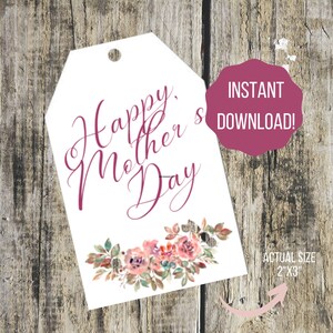 Printable Mother's Day Gift Tags - Etsy