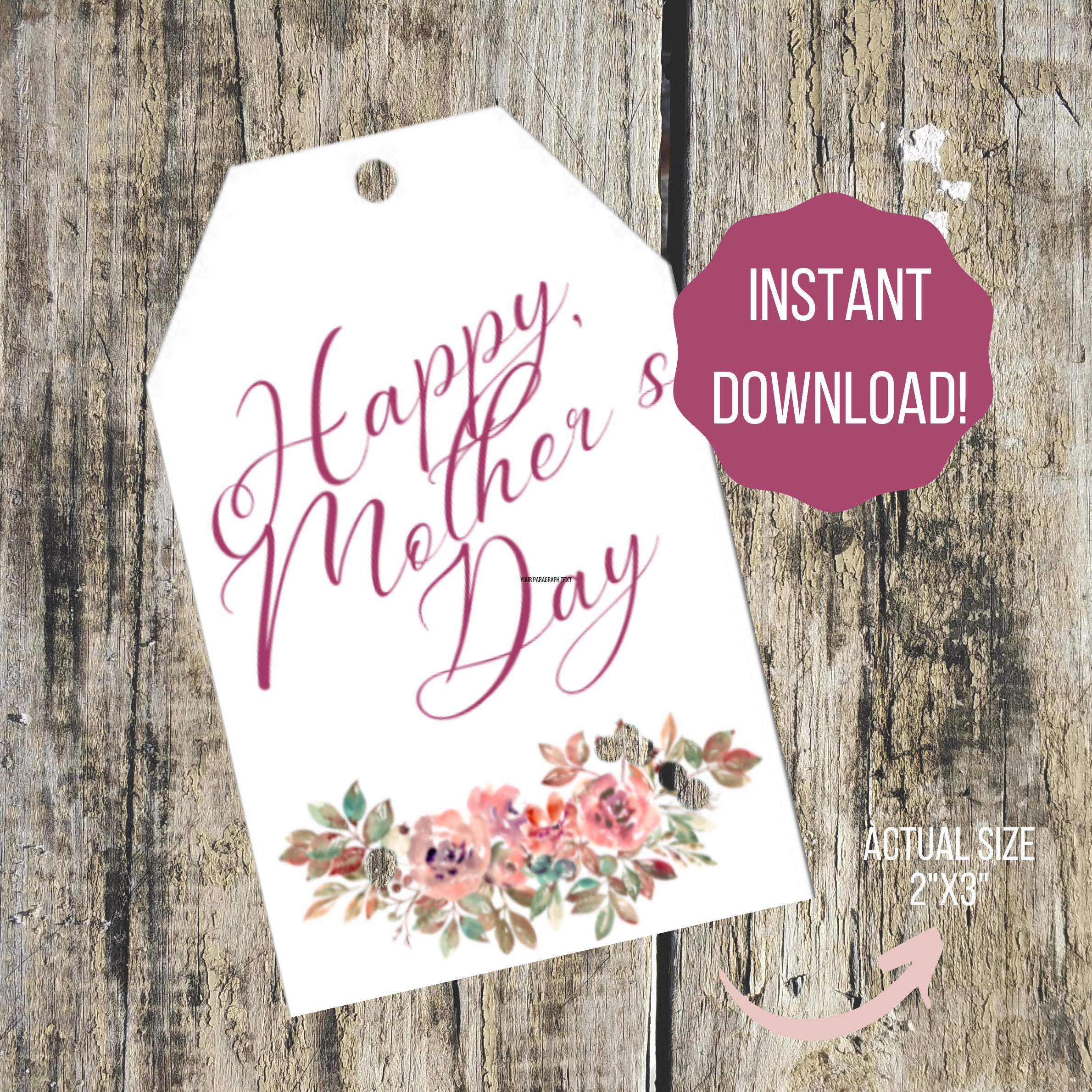 Printable Mother's Day Gift Tags - Etsy