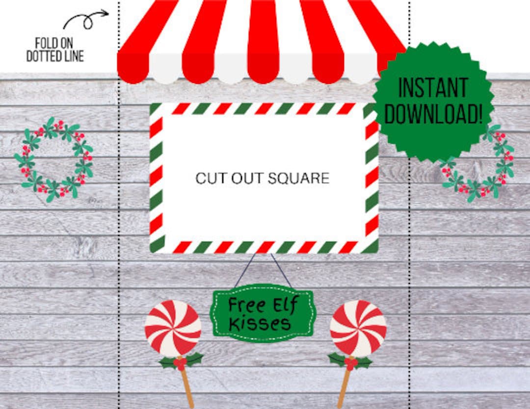 Christmas Elf Kissing Booth | Christmas Elf Prop - Etsy