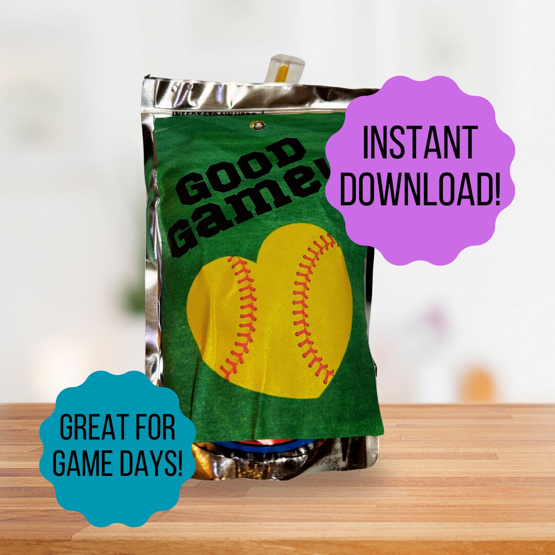 Softball Game Day Snack Label | Softball Caprisun Label | Softball ...