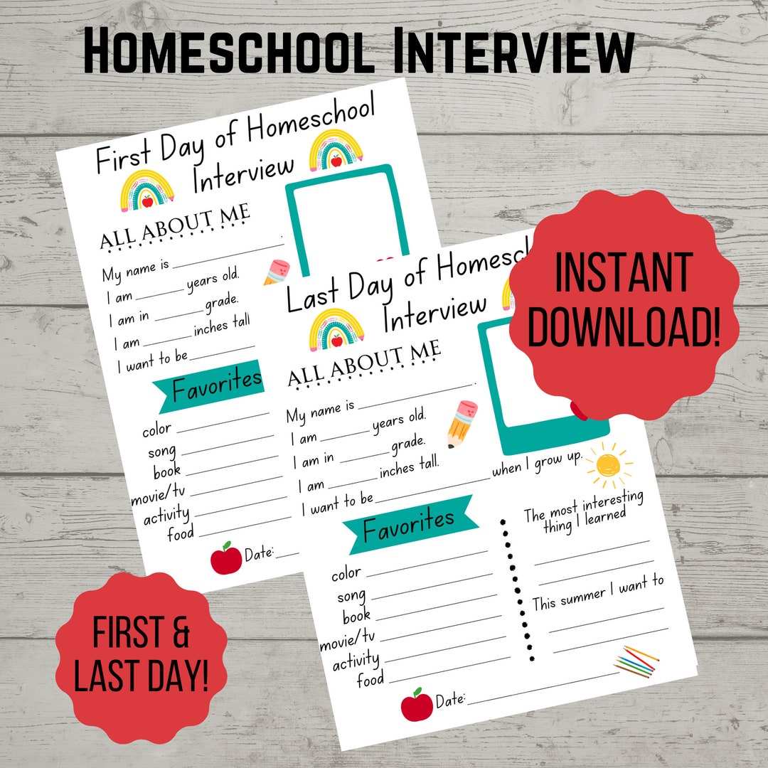 First and Last Day of Homeschool Interview | First Day of School ...