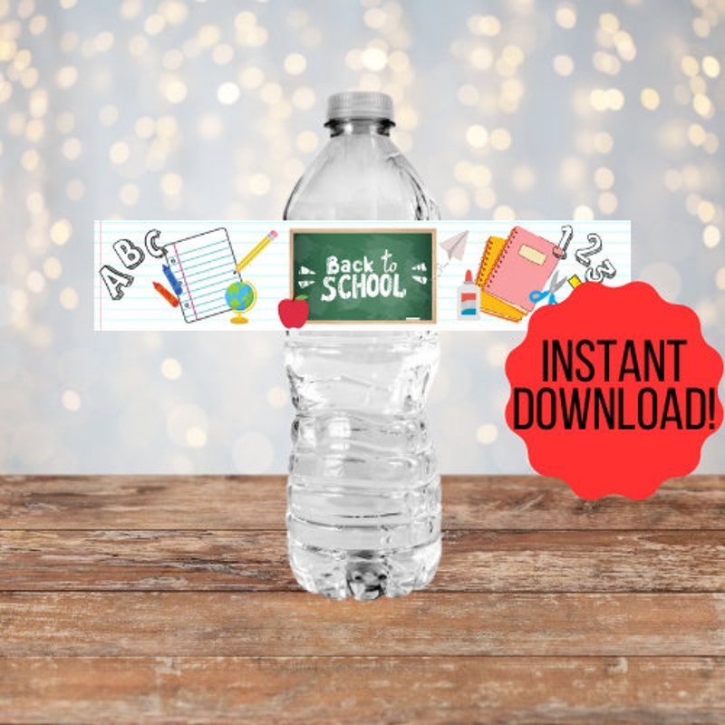 School Water Bottle - Etsy