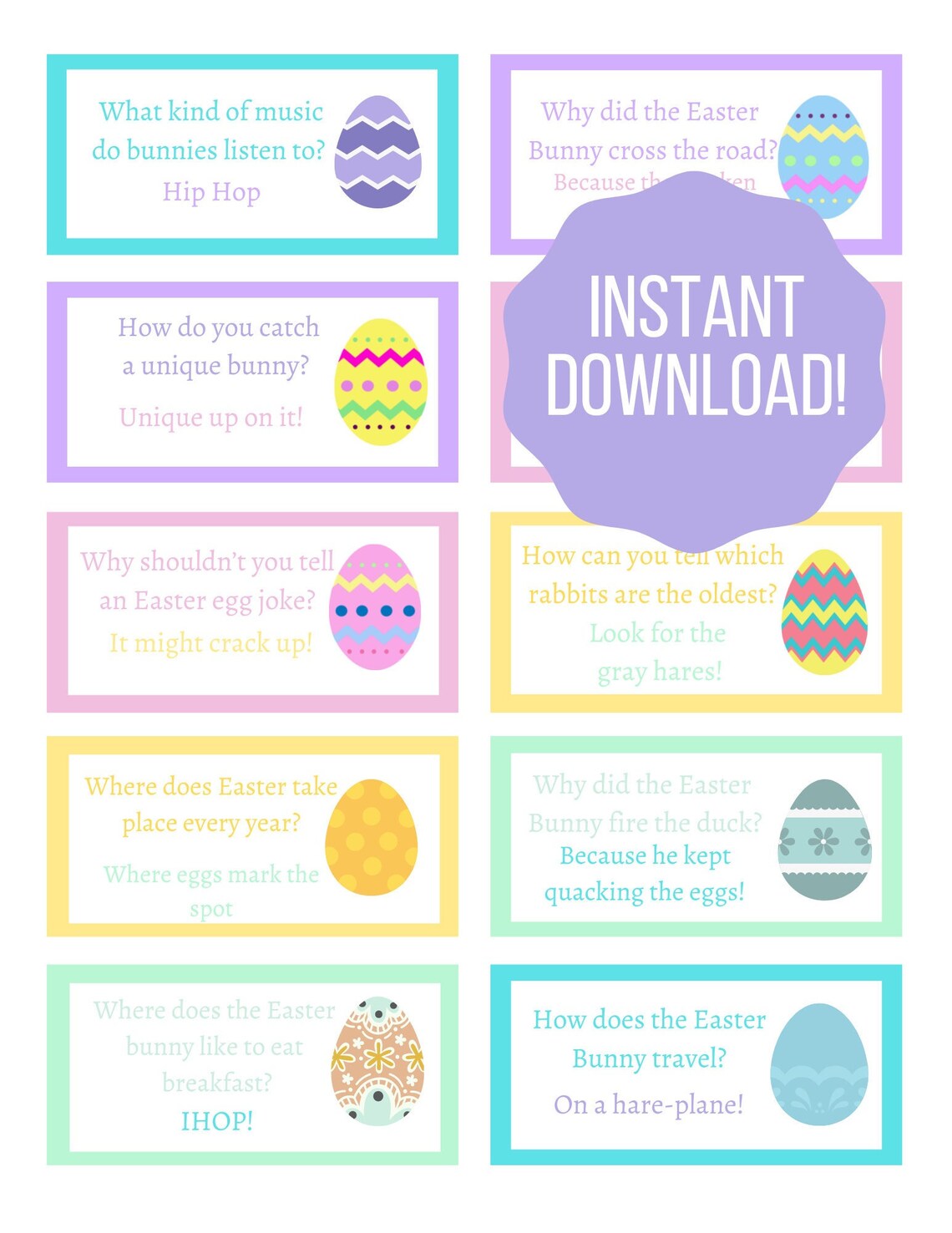 Easter Joke Printable / Easter Jokes / Easter Lunchbox / Spring Jokes ...