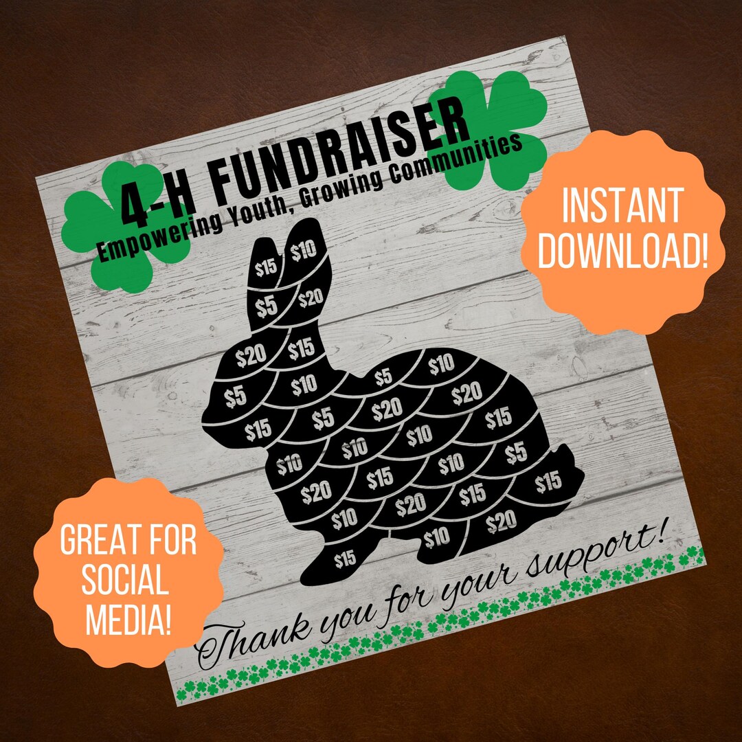 Rabbit 4-H Fundraiser | Rabbit Fundraiser | County Fair Fundraiser ...