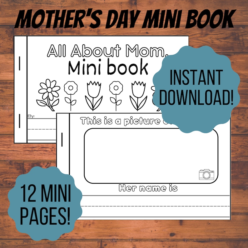 All About Mom Book | Mother's Day Book | Mother's Day Questionnaire ...