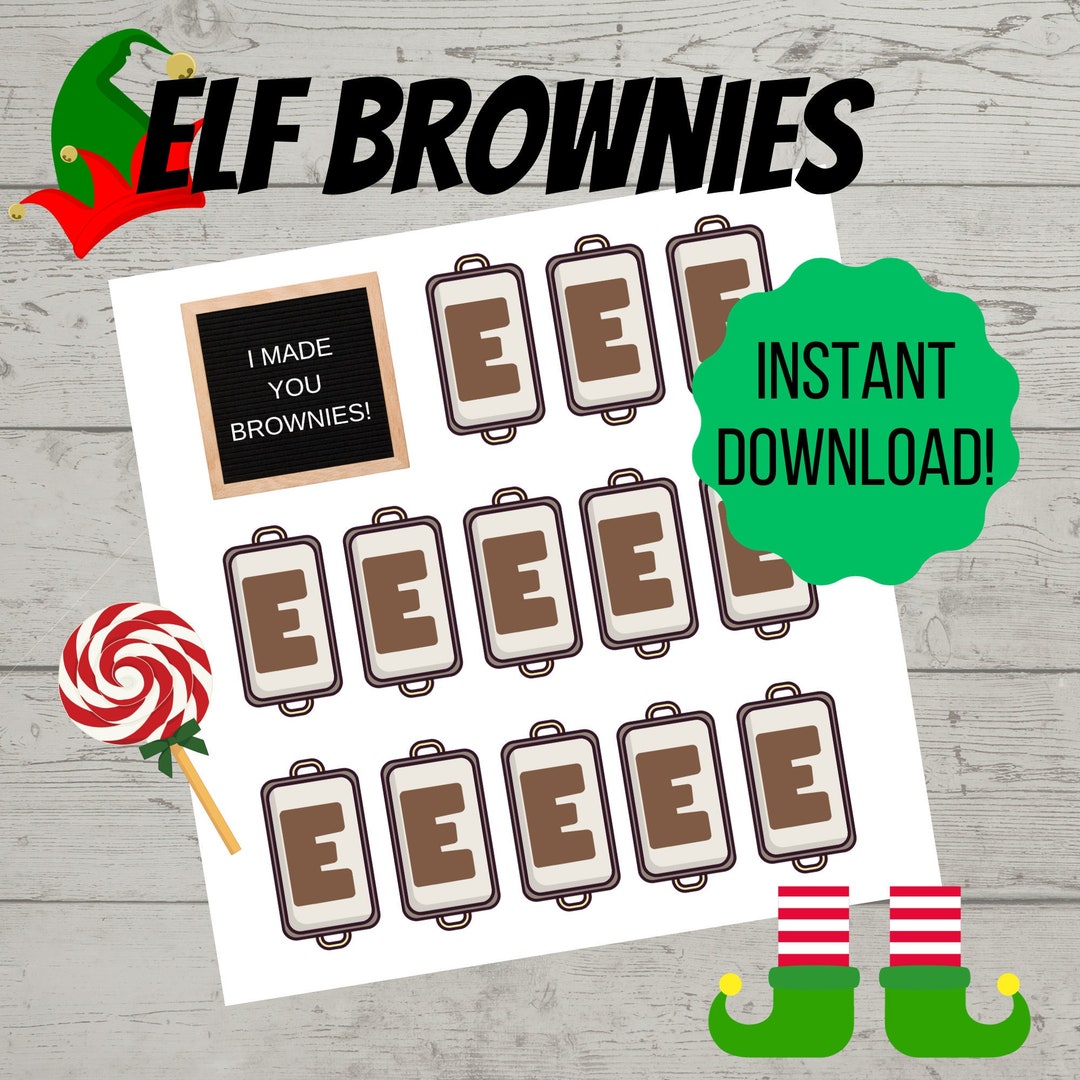 Elf Prop Brownies | Christmas Elf Friend | Elf Letterboard - Etsy