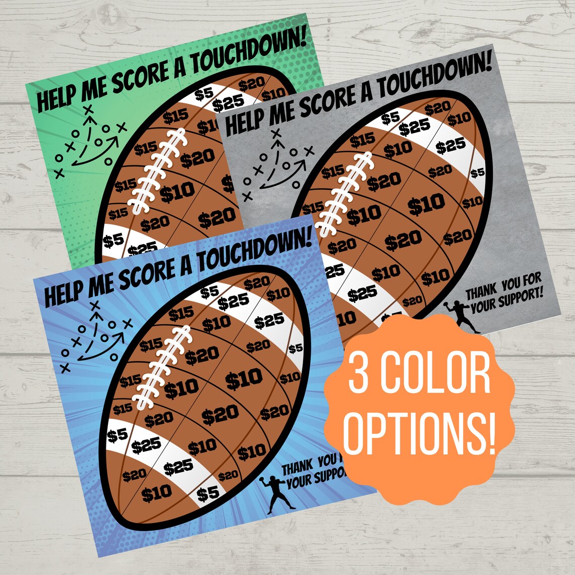 Touchdown Football Fundraiser | Football Team Fundraiser - Etsy