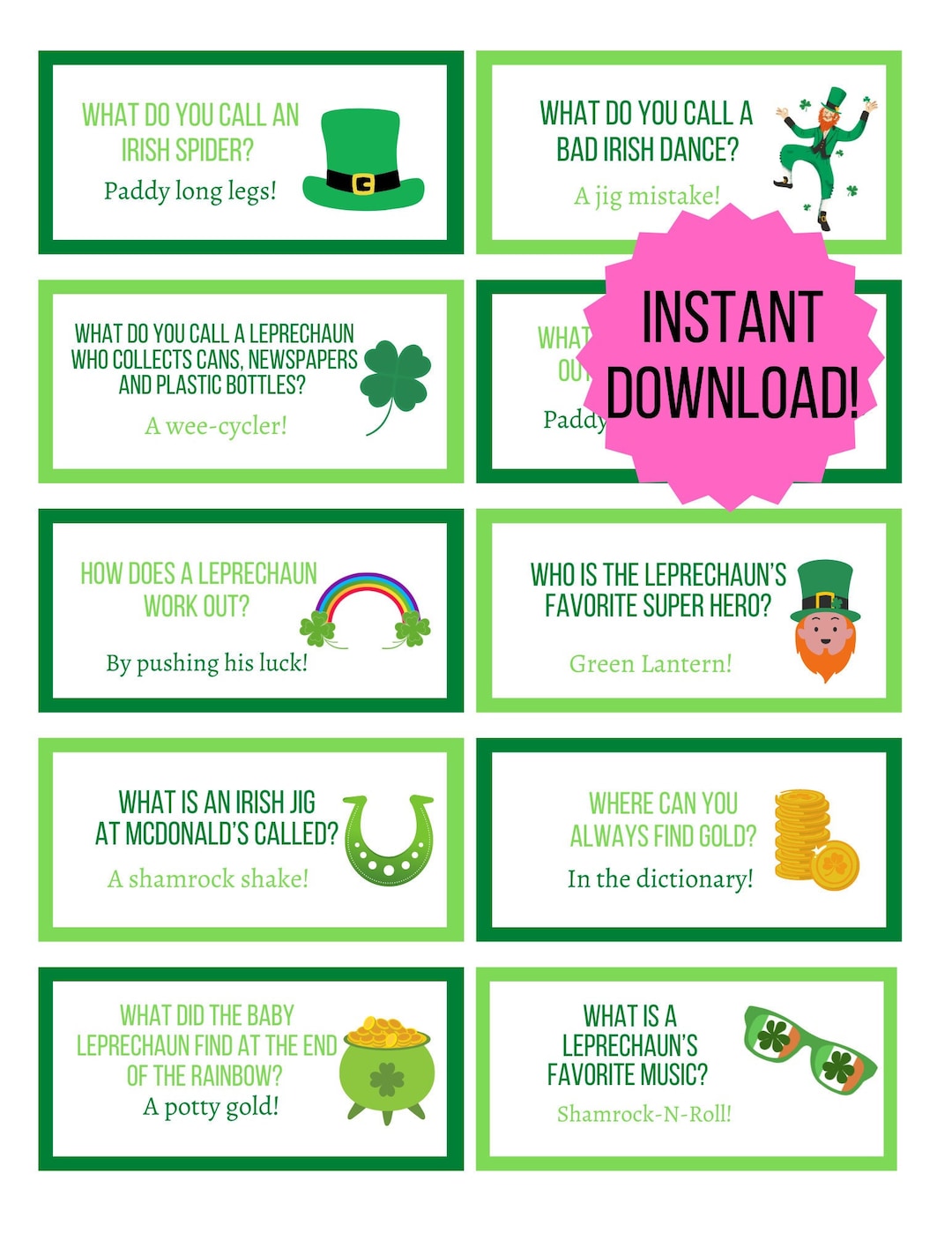 St. Patrick's Day Jokes / Lunchbox Jokes / Saint Patrick's Day ...