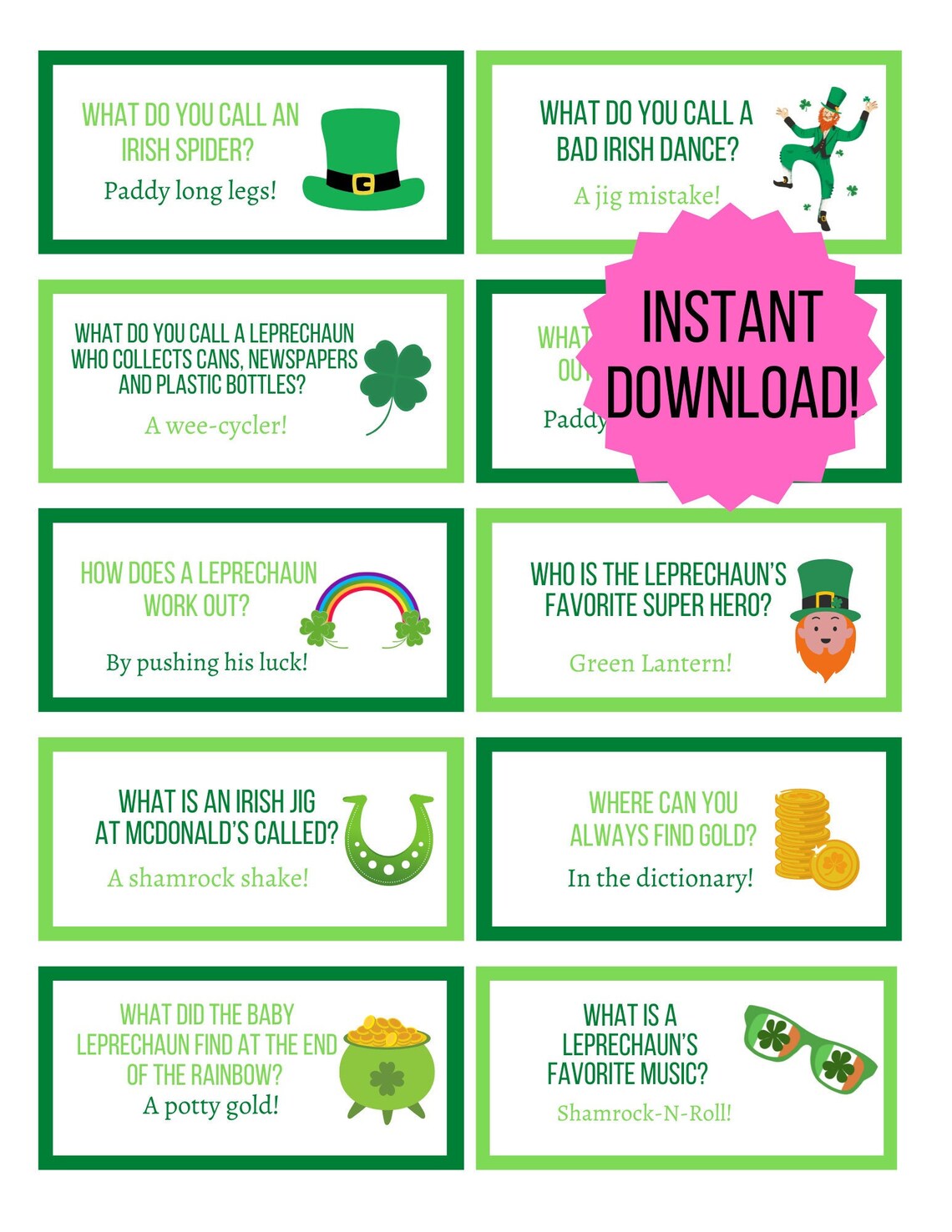 St. Patrick's Day Jokes / Lunchbox Jokes / Saint Patrick's Day ...