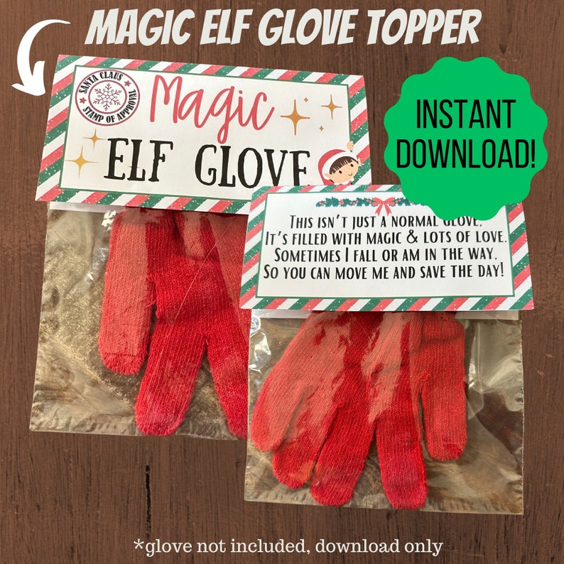 Magic Elf Glove Topper | Elf Moving Glove Topper | Elf Printable - Etsy