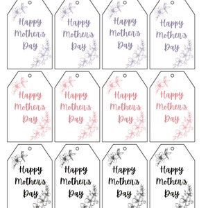 Mother's Day Printable Gift Tags - Etsy