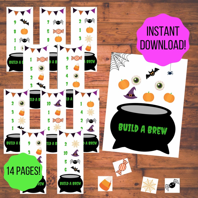 Build A Brew Halloween Math Activity / Halloween Activity / Counting ...