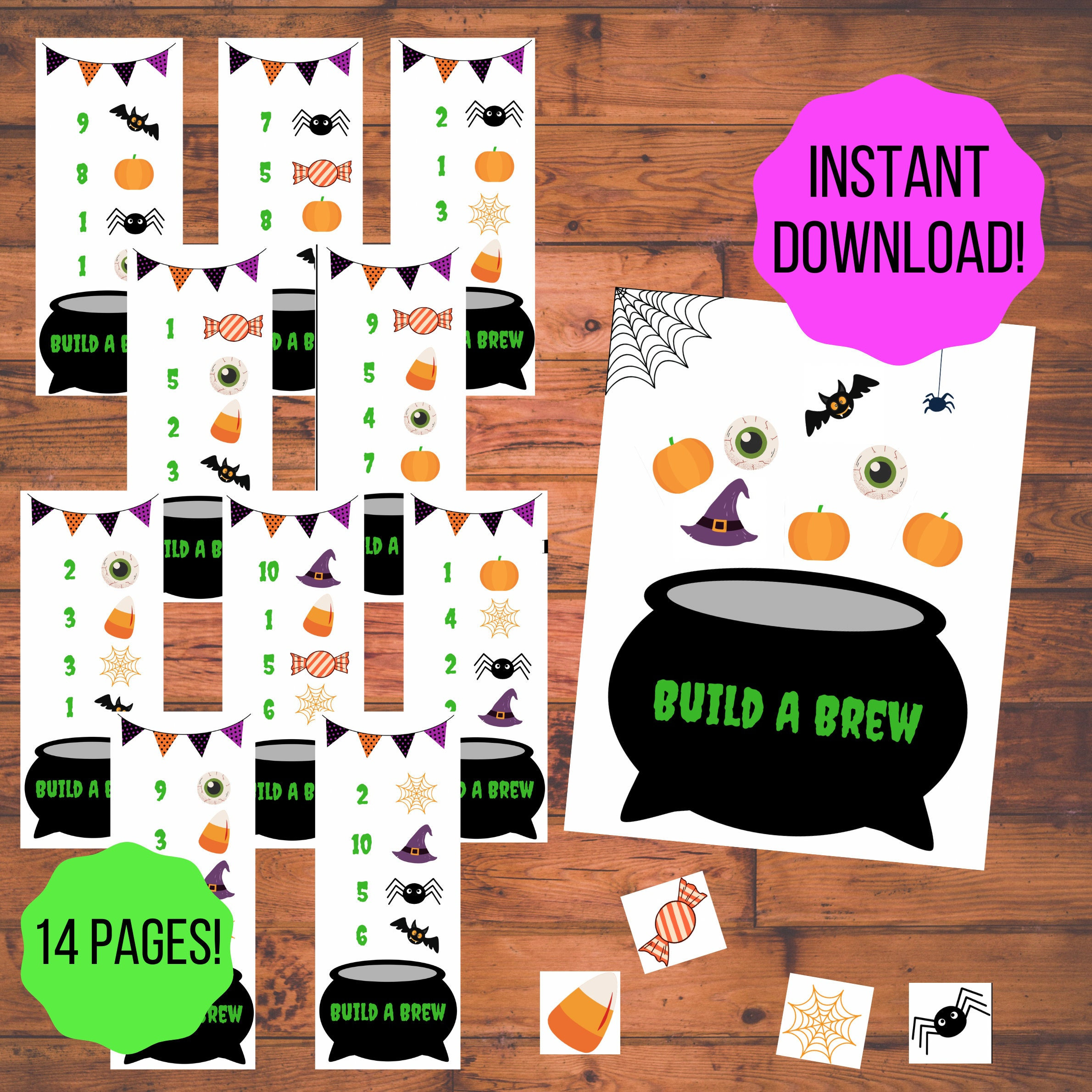 Build A Brew Halloween Math Activity / Halloween Activity / Counting ...