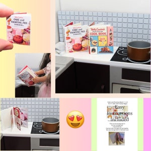 Vintage Cookbook Miniature Printable Template Dollhouse Digital ...