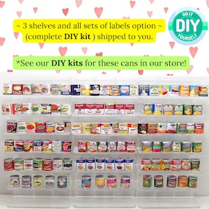 1.12 Miniature Doll Food Cans Vintage Lunch Soup Groceries Set ...