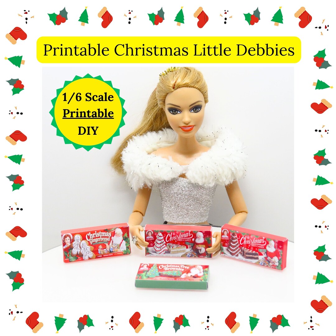 1/6 Miniature Christmas Printables Little Debbies Barbie Doll - Etsy UK