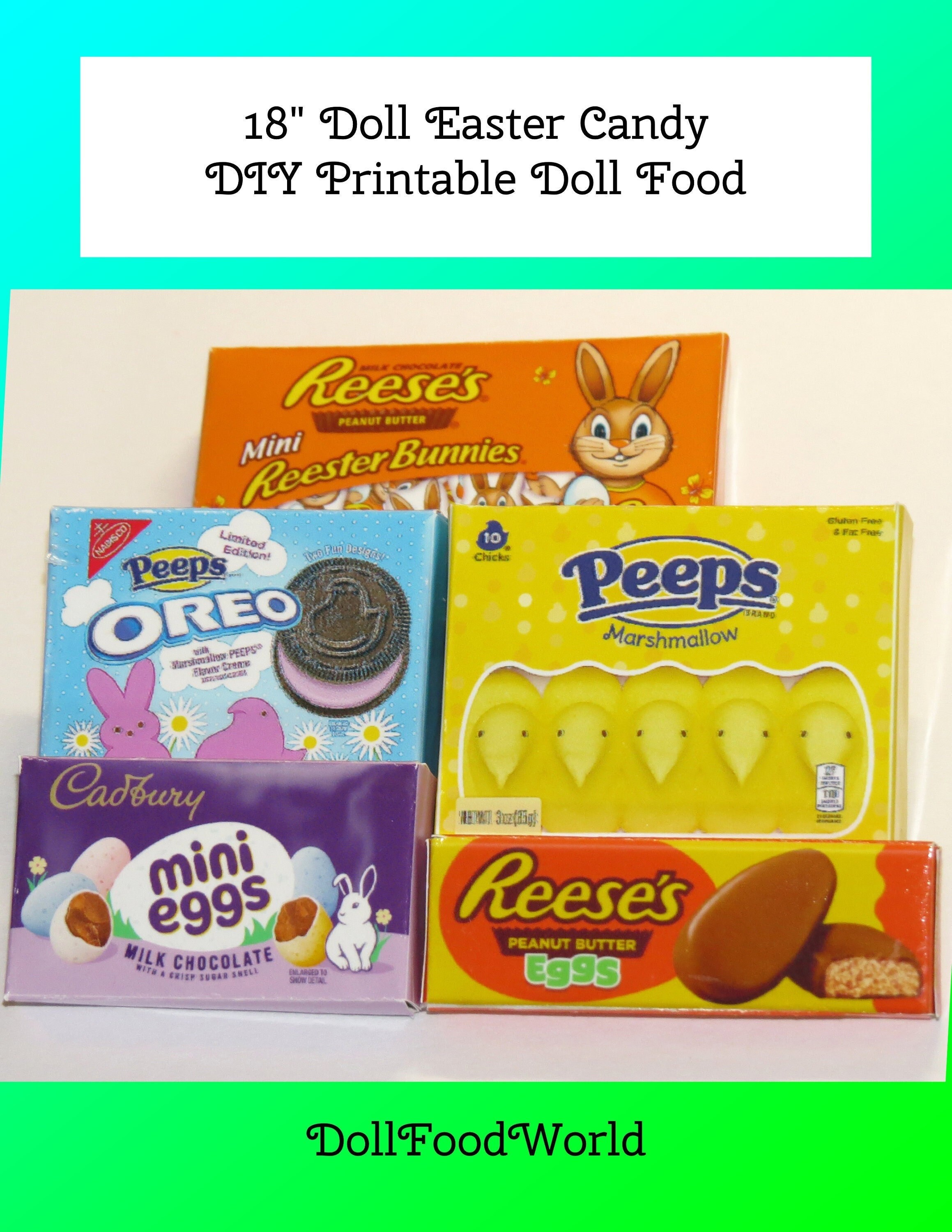 1/3 Scale Printable Food 18 Doll Easter Candy DIY - Etsy Australia
