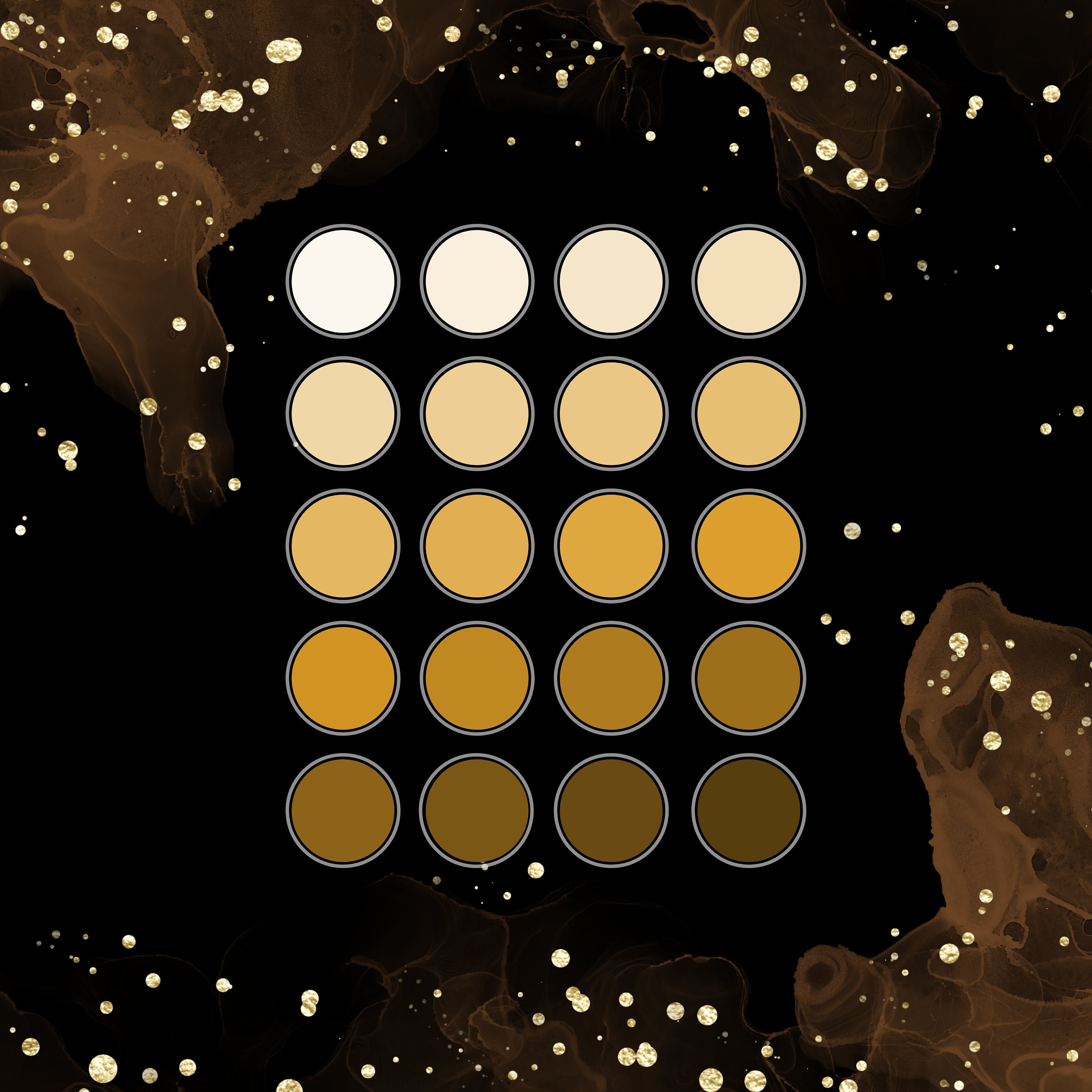 Gold Instagram Highlight Cover, Solid Ig Template, Muted Gradient ...