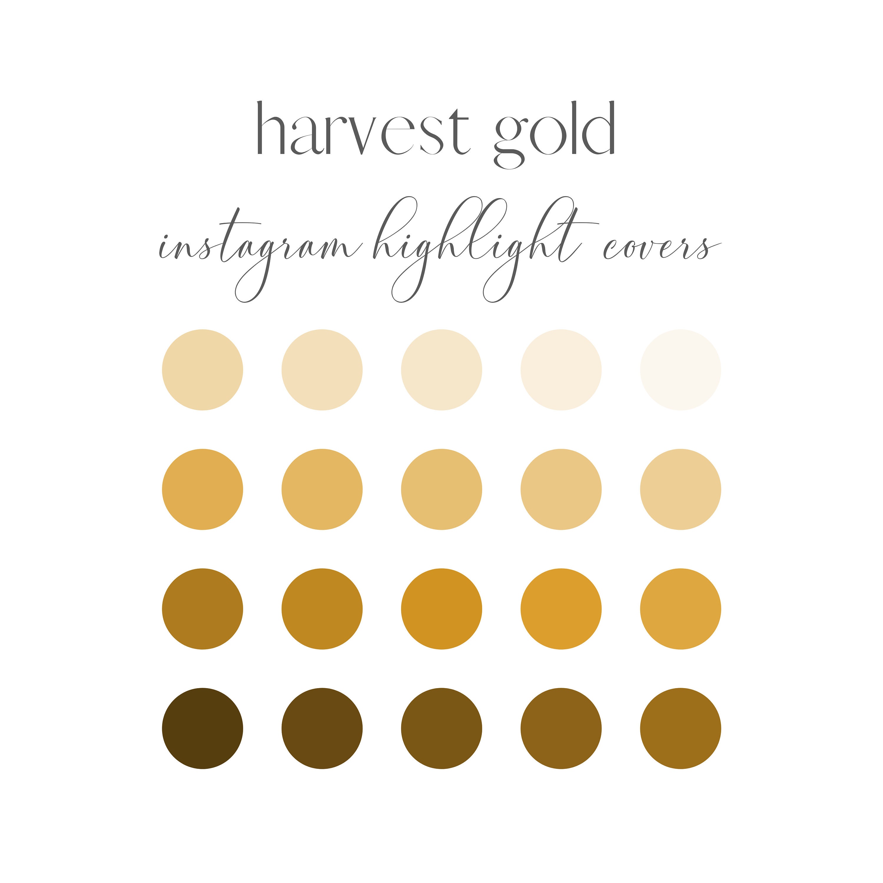 Gold Instagram Highlight Cover, Solid Ig Template, Muted Gradient ...