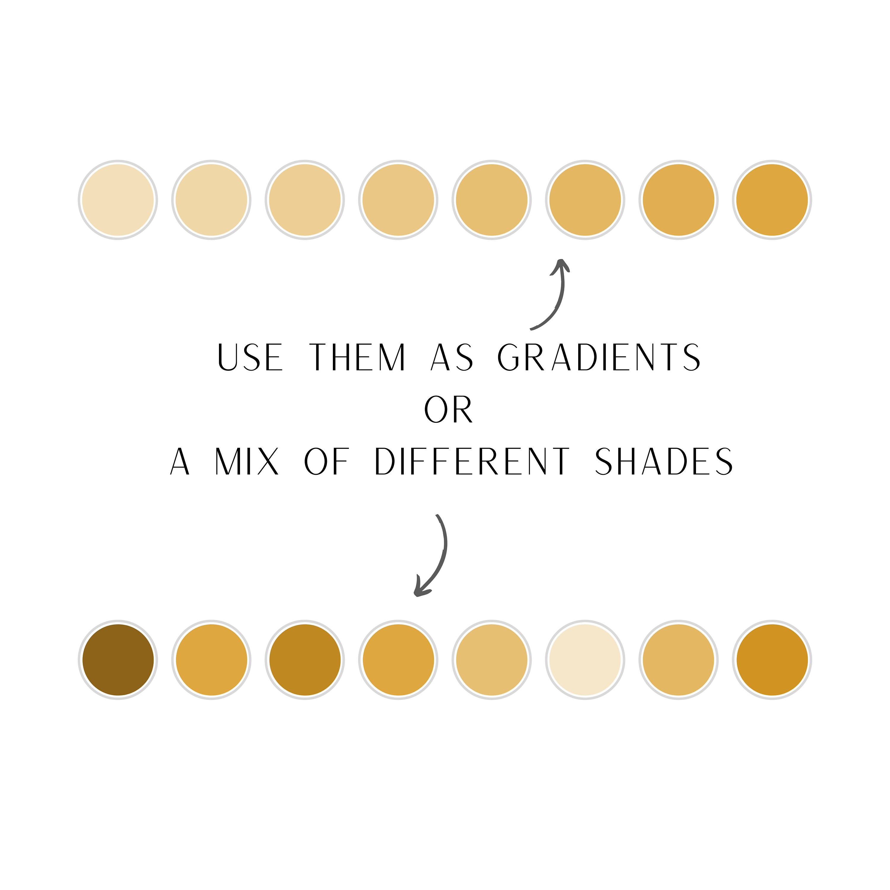 Gold Instagram Highlight Cover, Solid Ig Template, Muted Gradient ...